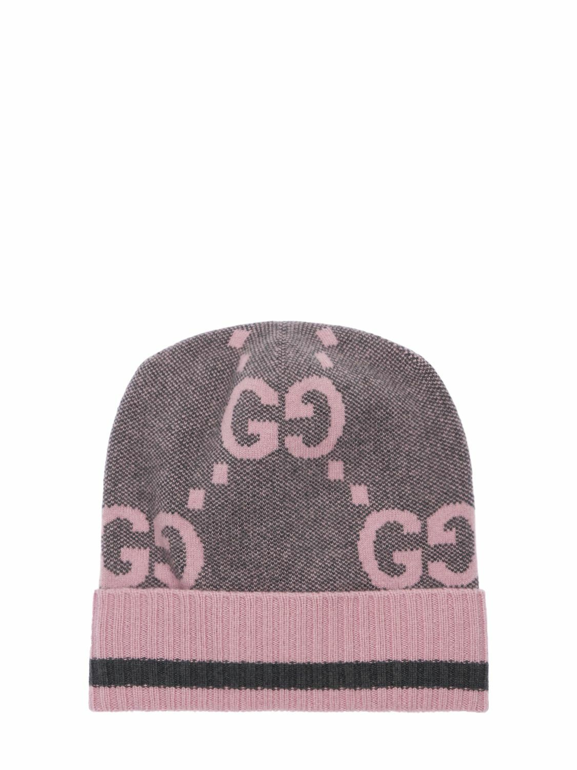 GUCCI - Gg Motif Cashmere Knit Hat Gucci