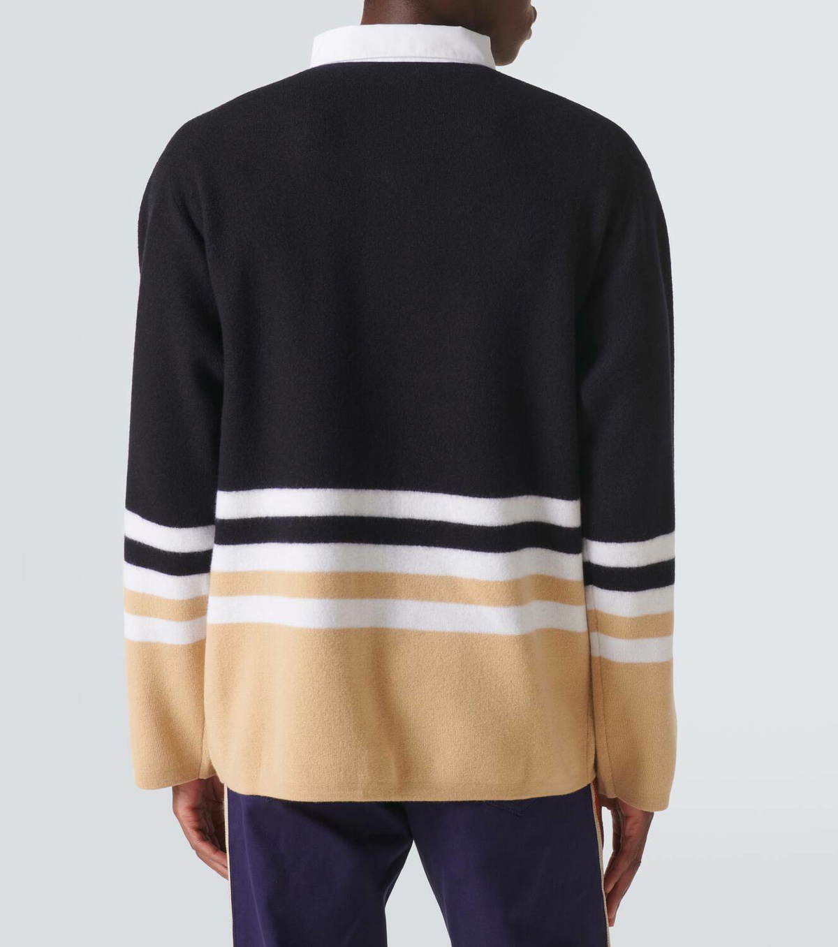 Wales Bonner Cypher striped wool polo sweater Wales Bonner