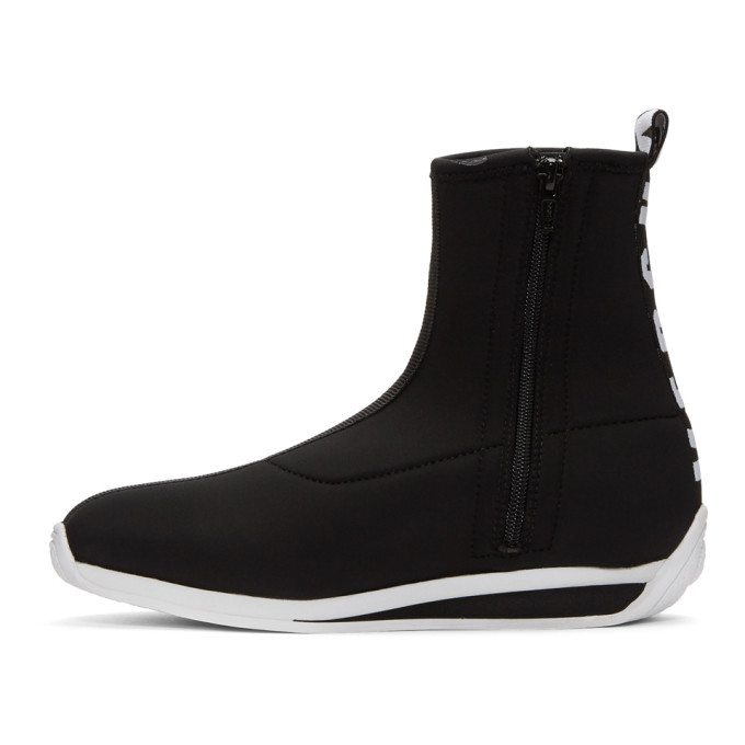 Versus Black Logo Sock High-Top Sneakers Versus