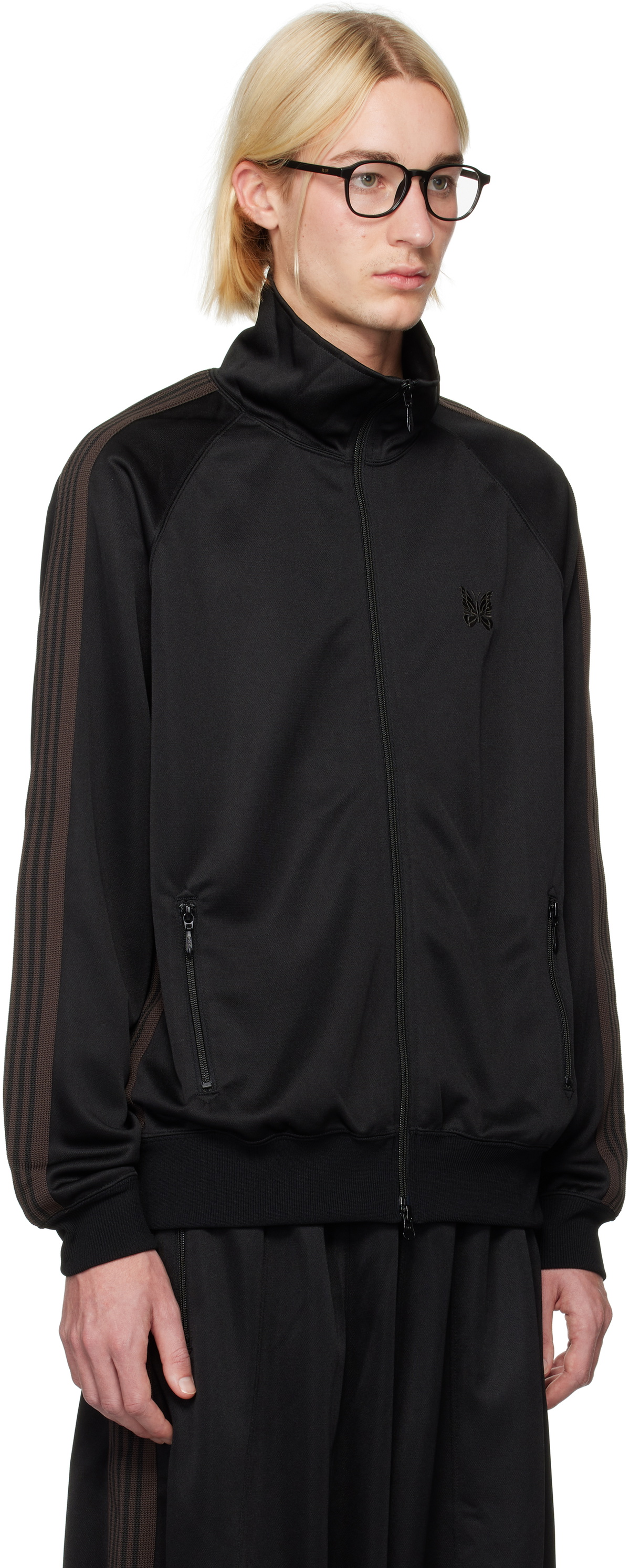 NEEDLES Black Poly Smooth Track Jacket Needles