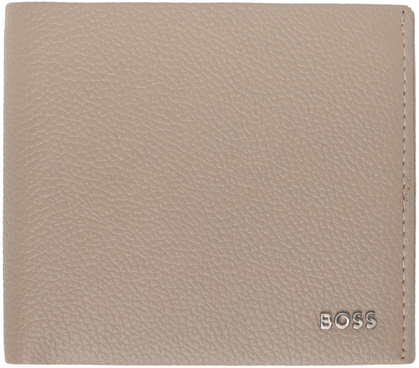 BOSS Beige Leather Wallet BOSS