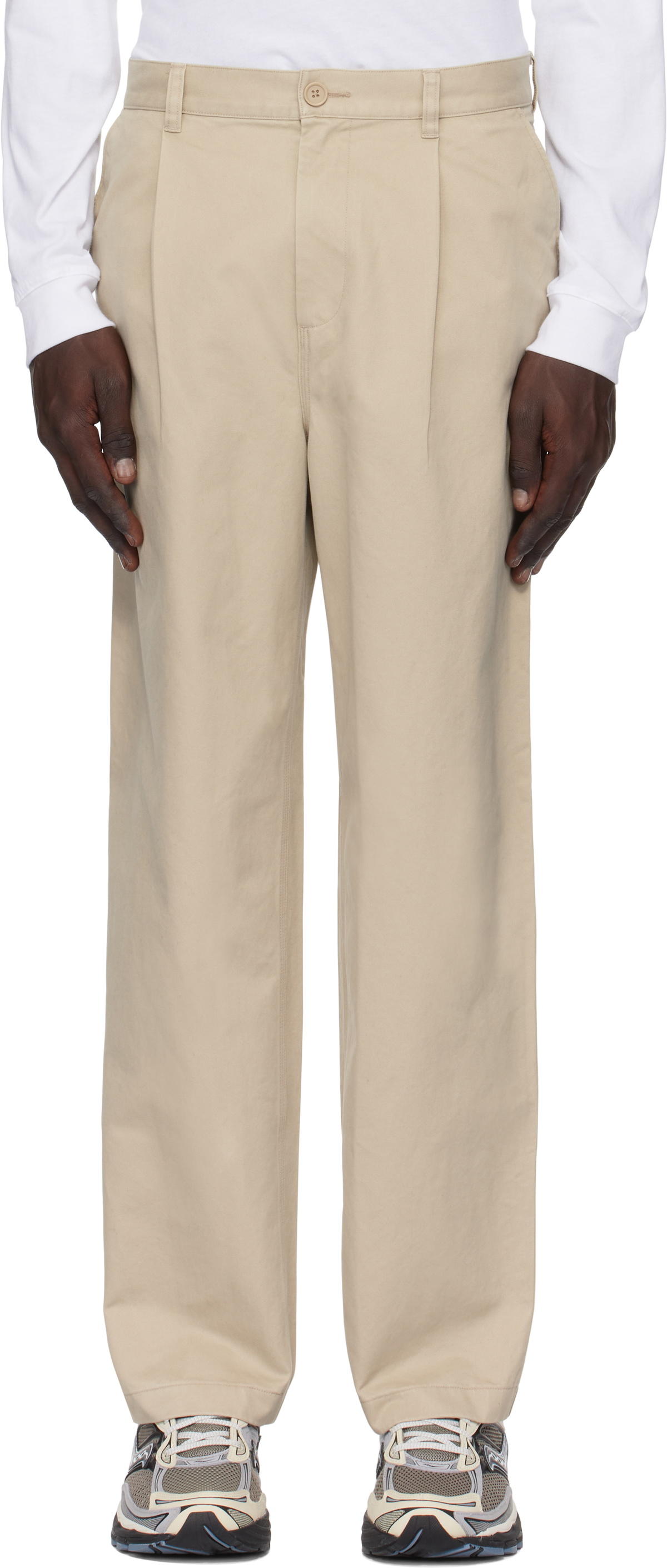 Reigning Champ Beige Cotton Chino Sophomore Trousers Reigning Champ
