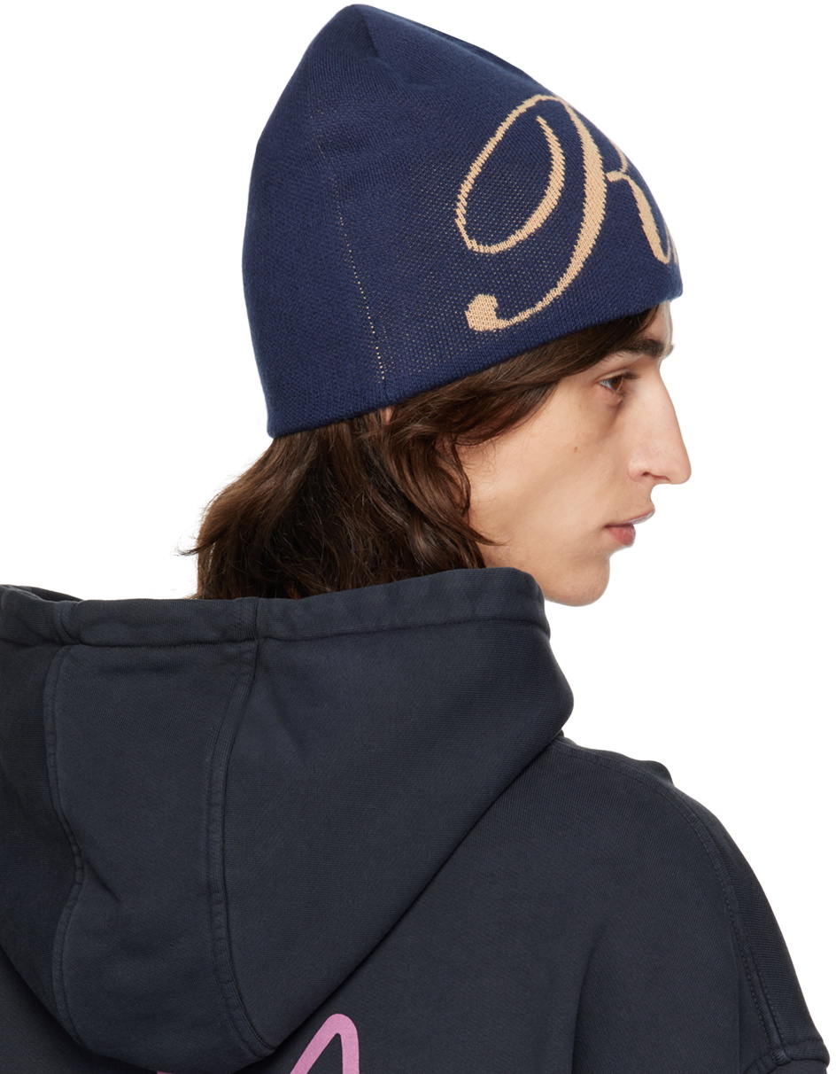 Rhude Navy Script Beanie Rhude