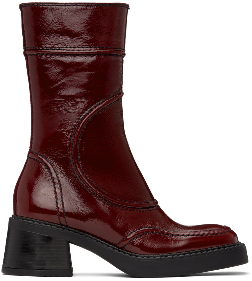Miista Burgundy Malene Boots MIISTA