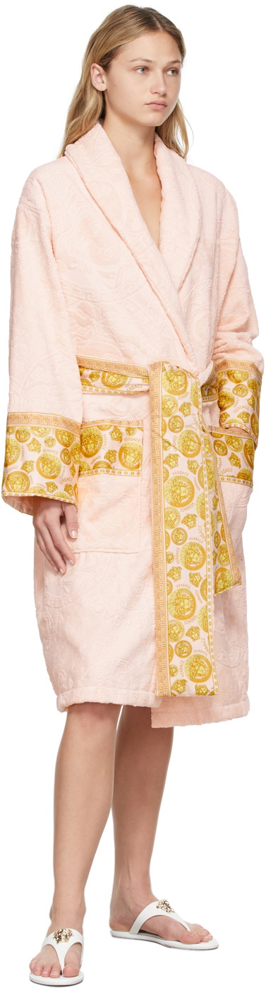 Versace Underwear Pink Medusa Amplified Robe Versace Underwear
