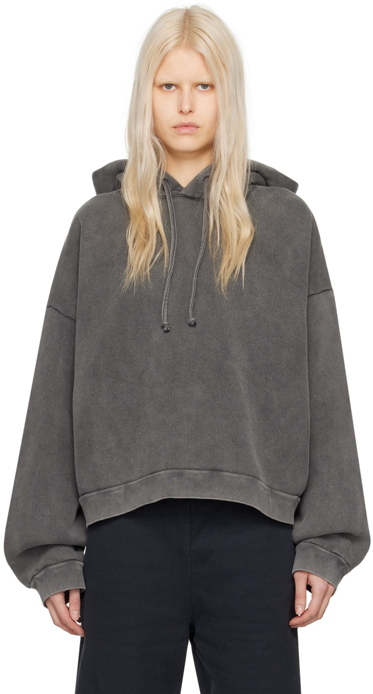 Acne Studios Gray Drawstring Hoodie Acne Studios