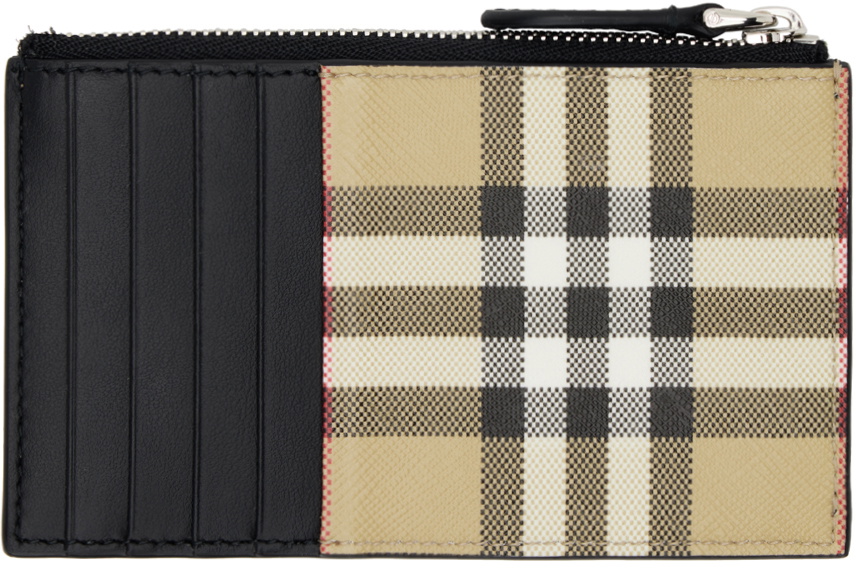 Burberry Beige Vintage Check Card Holder Burberry