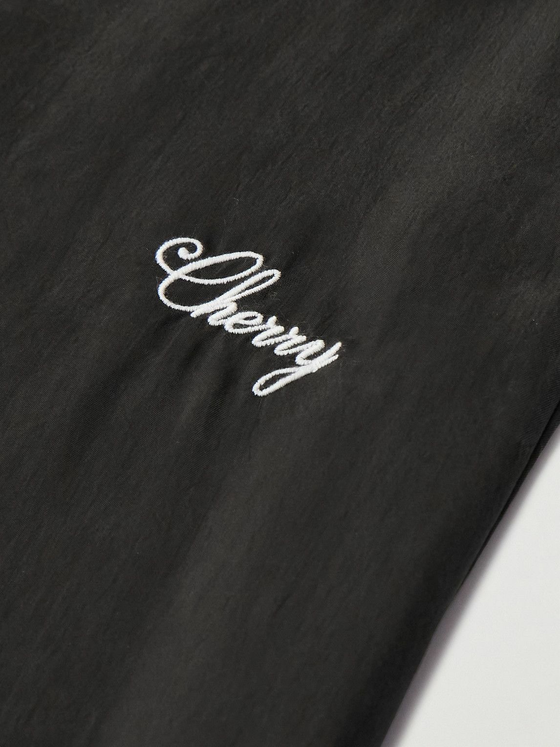 Cherry Los Angeles - Wide-Leg Logo-Embroidered TENCEL™ Lyocell Trousers ...