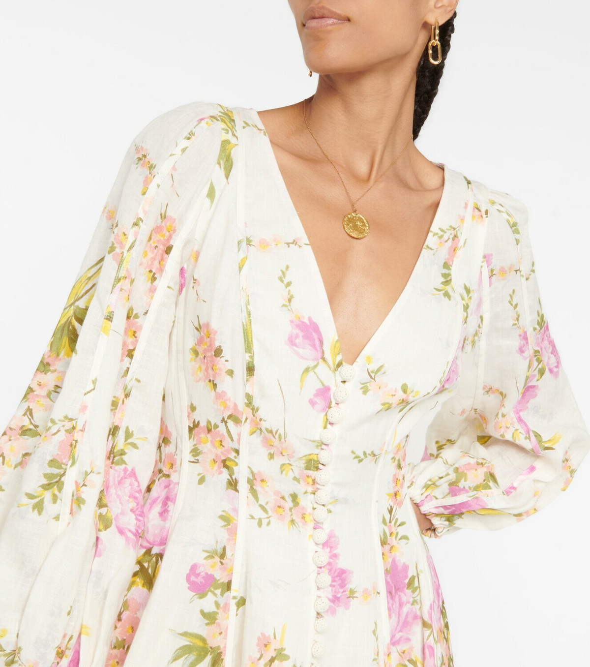 Zimmermann Halcyon floral linen minidress Zimmermann