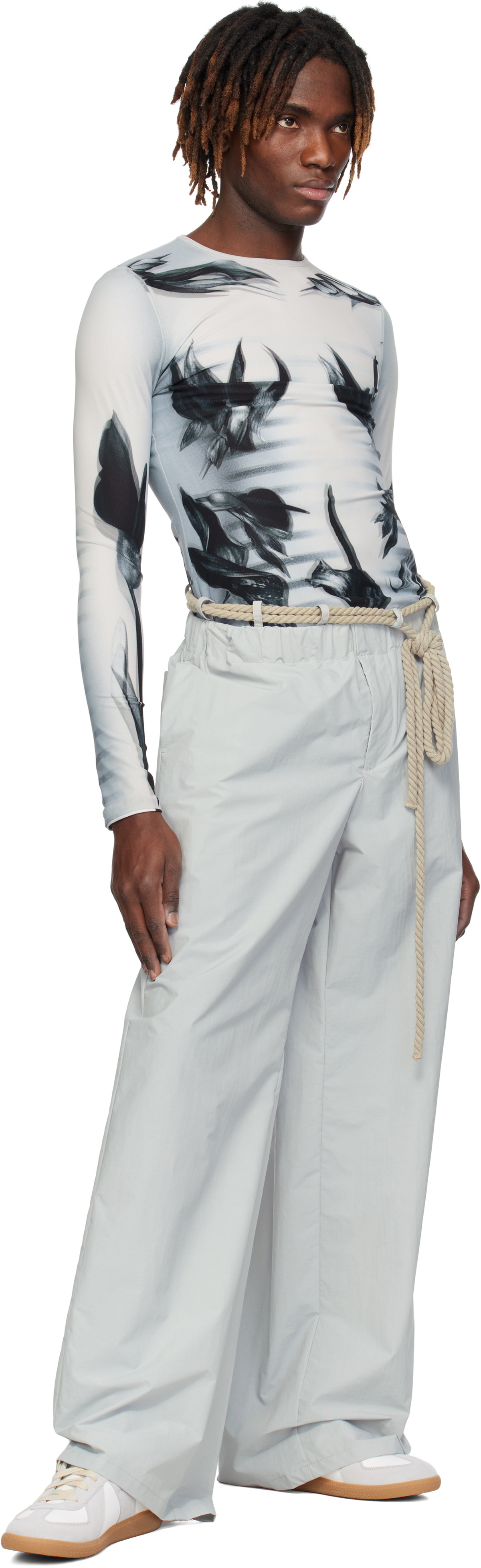 Serapis Gray Rope Track Pants Serapis