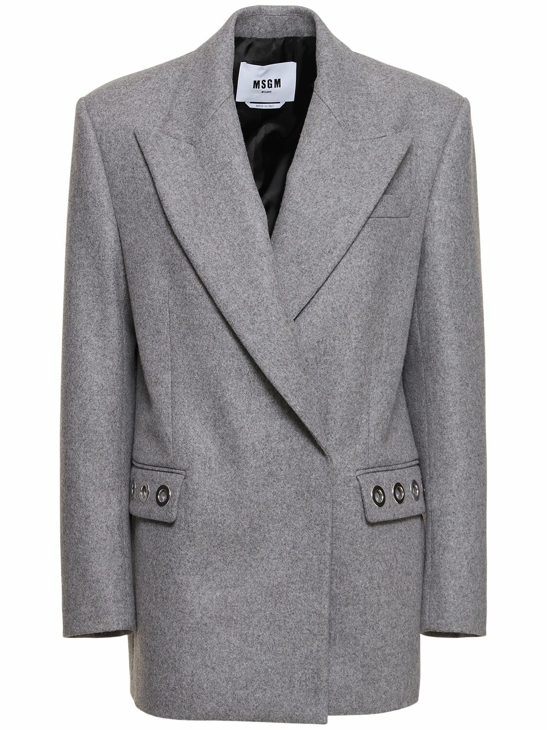 MSGM Wool Knit Single Breast Blazer MSGM
