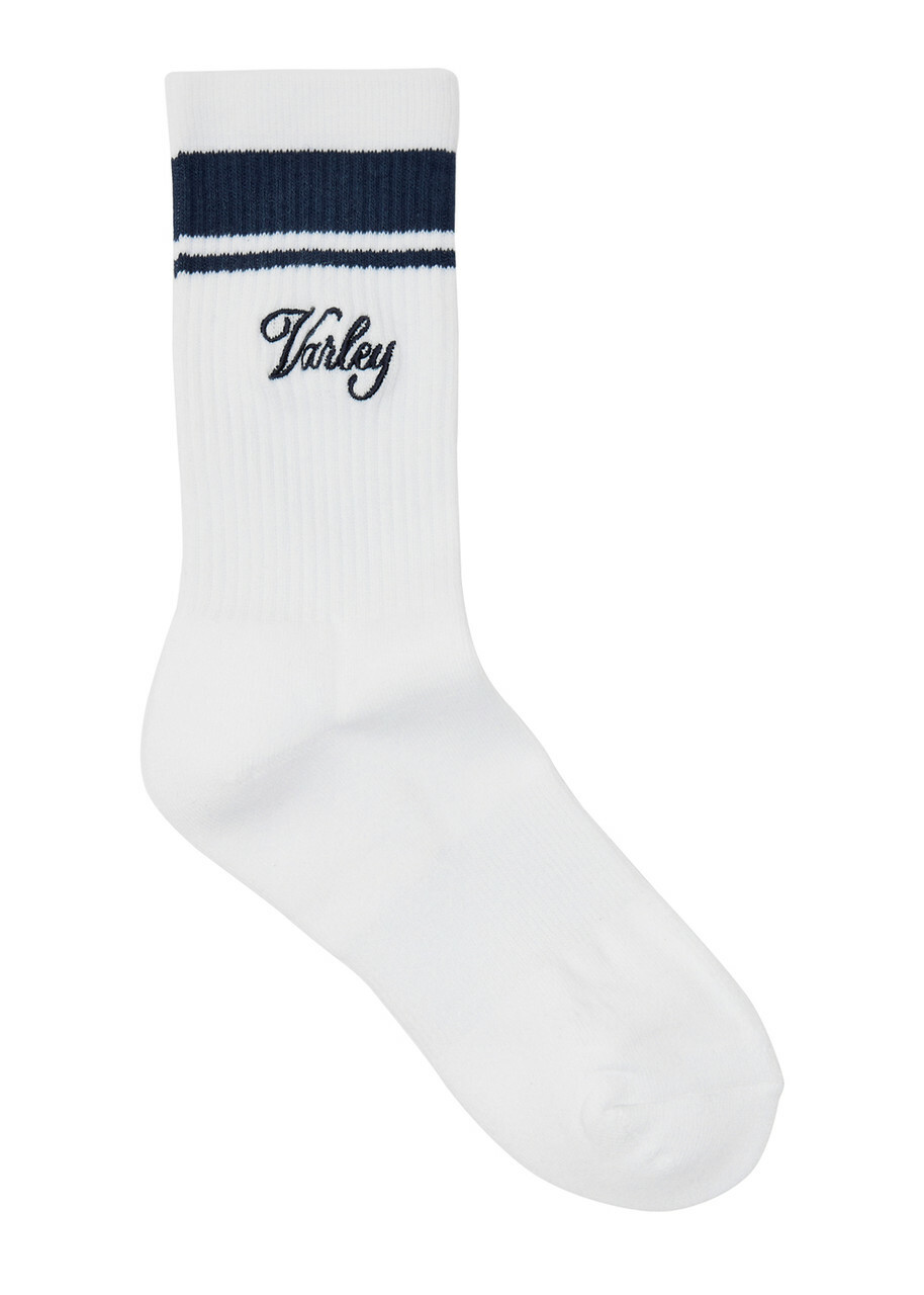 Varley Lamar Embroidered Jersey Socks White Varley