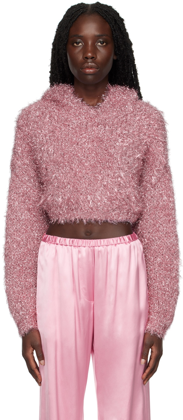 MSGM Pink Sparkle Hoodie MSGM