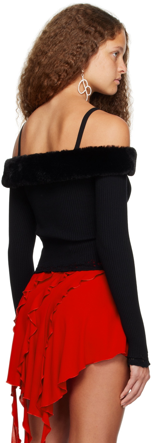 Blumarine Black Embroidered Sweater Blumarine