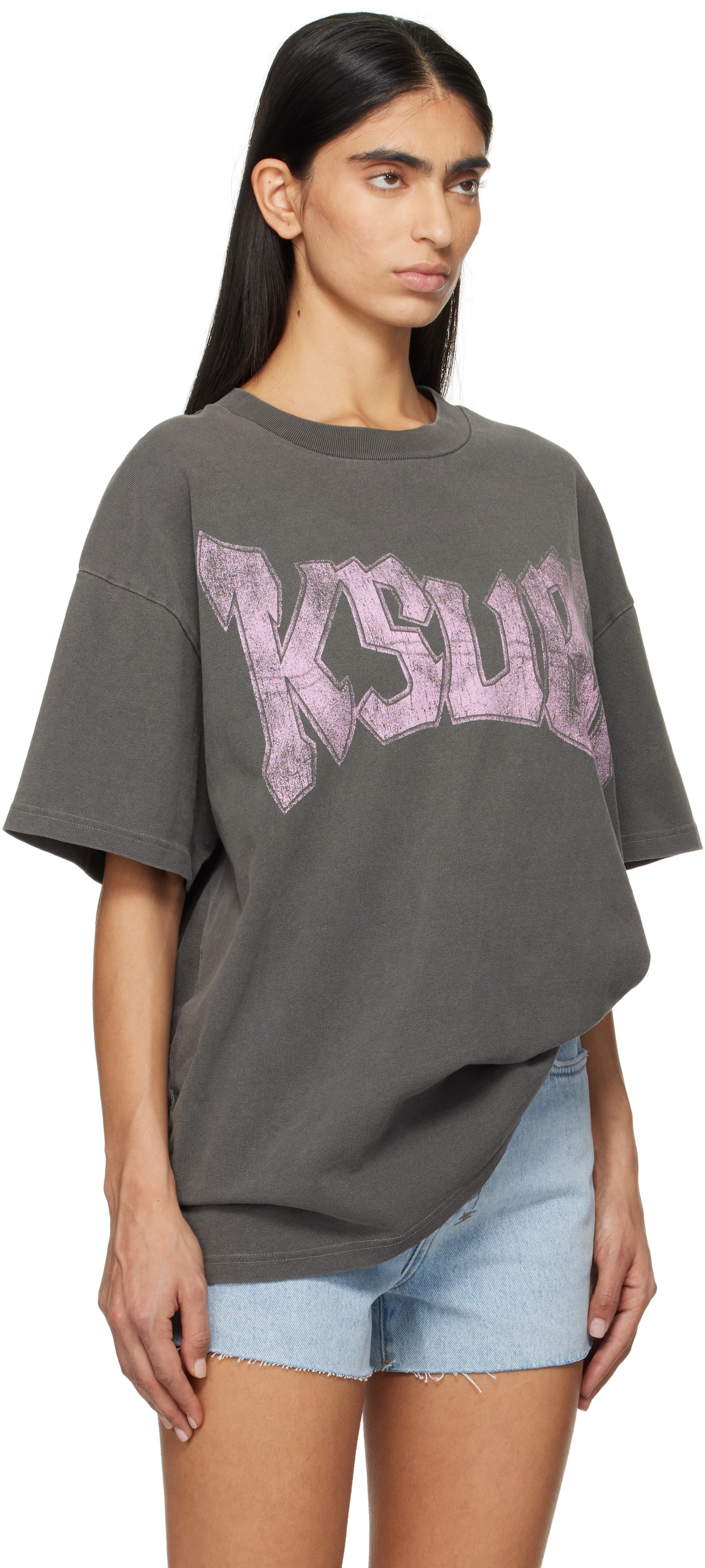 Ksubi Gray World Tour Boyfriend T-shirt Ksubi