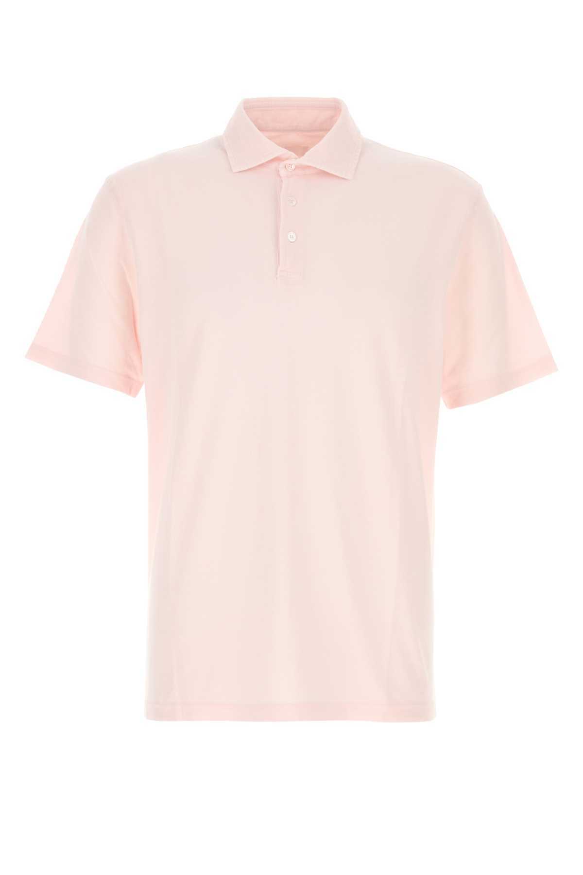 Fedeli Pastel Pink Piquet Polo Shirt Fedeli