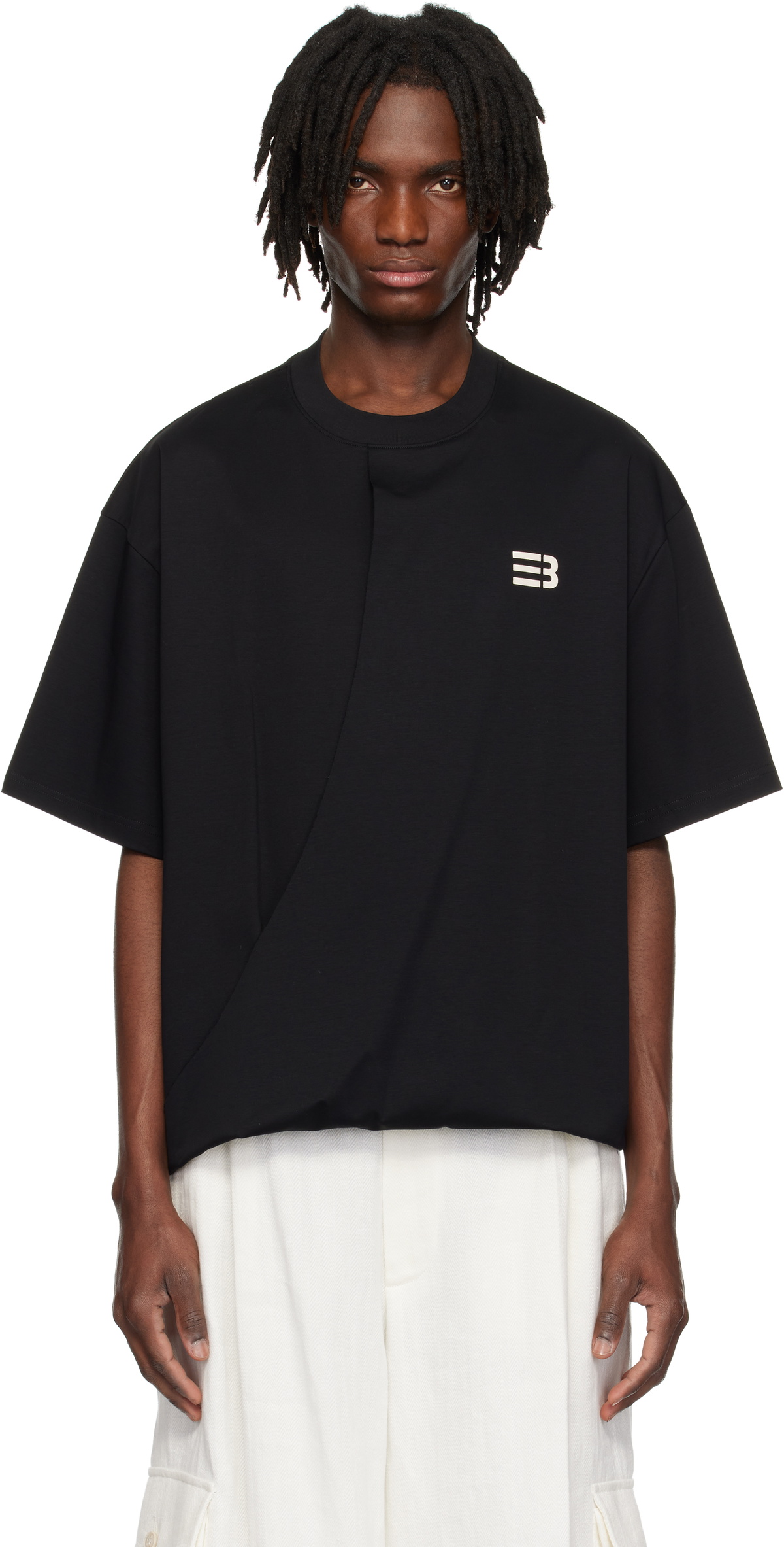 NAMESAKE Black Jodye Twist T-shirt NAMESAKE