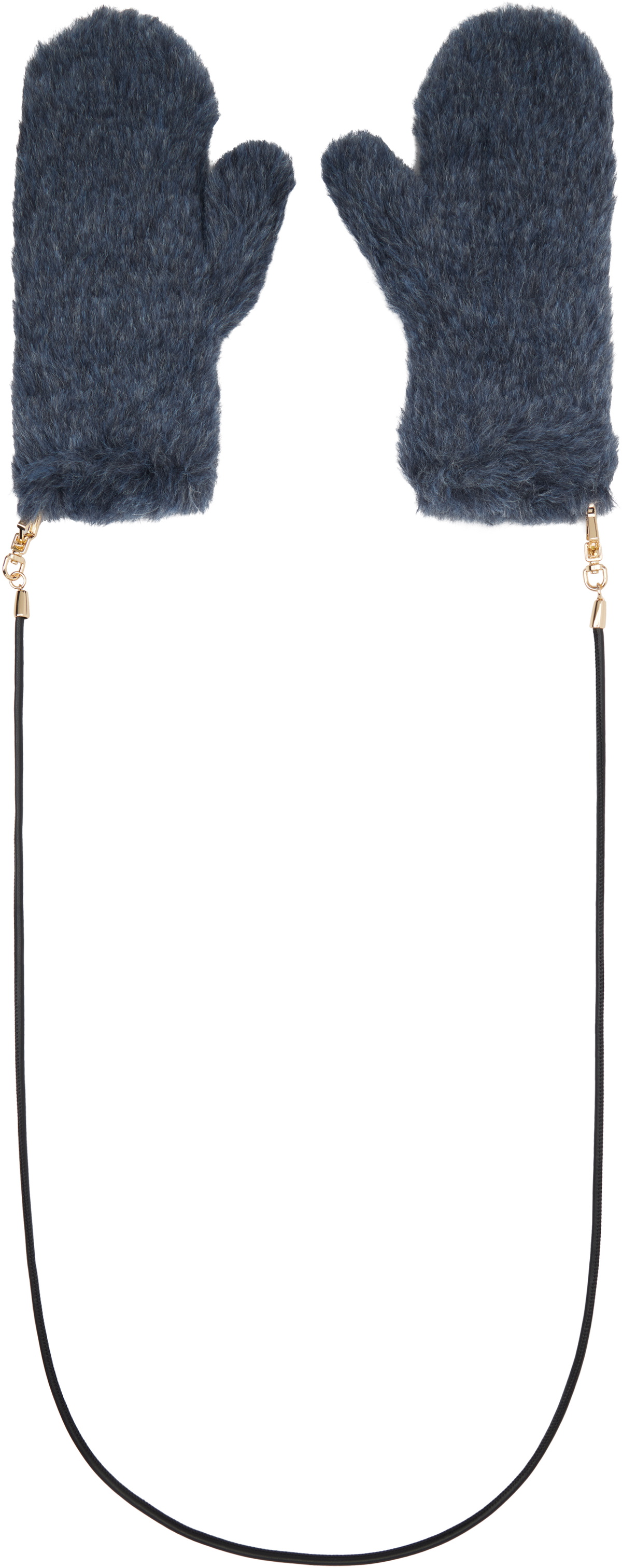 Max Mara Blue Ombrato Mittens Max Mara
