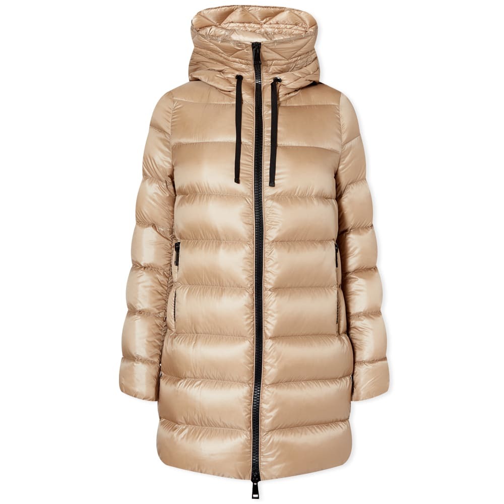 Moncler Women's Suyen Long Parka Jacket in Caramel Moncler