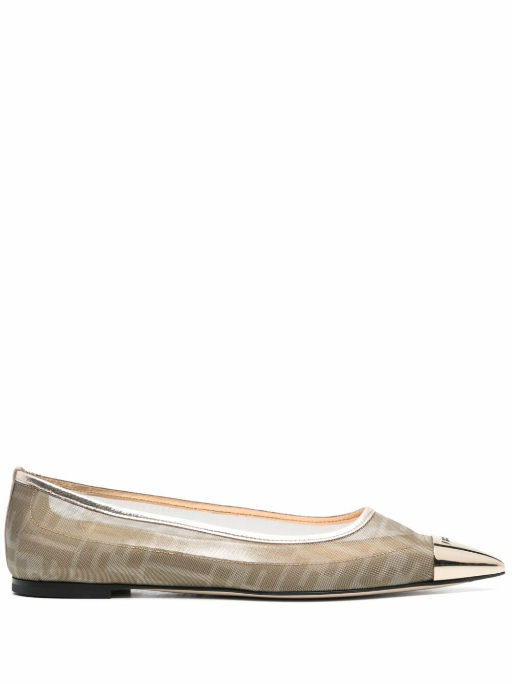 FENDI Neutral Colibrì Ballet Flats Fendi