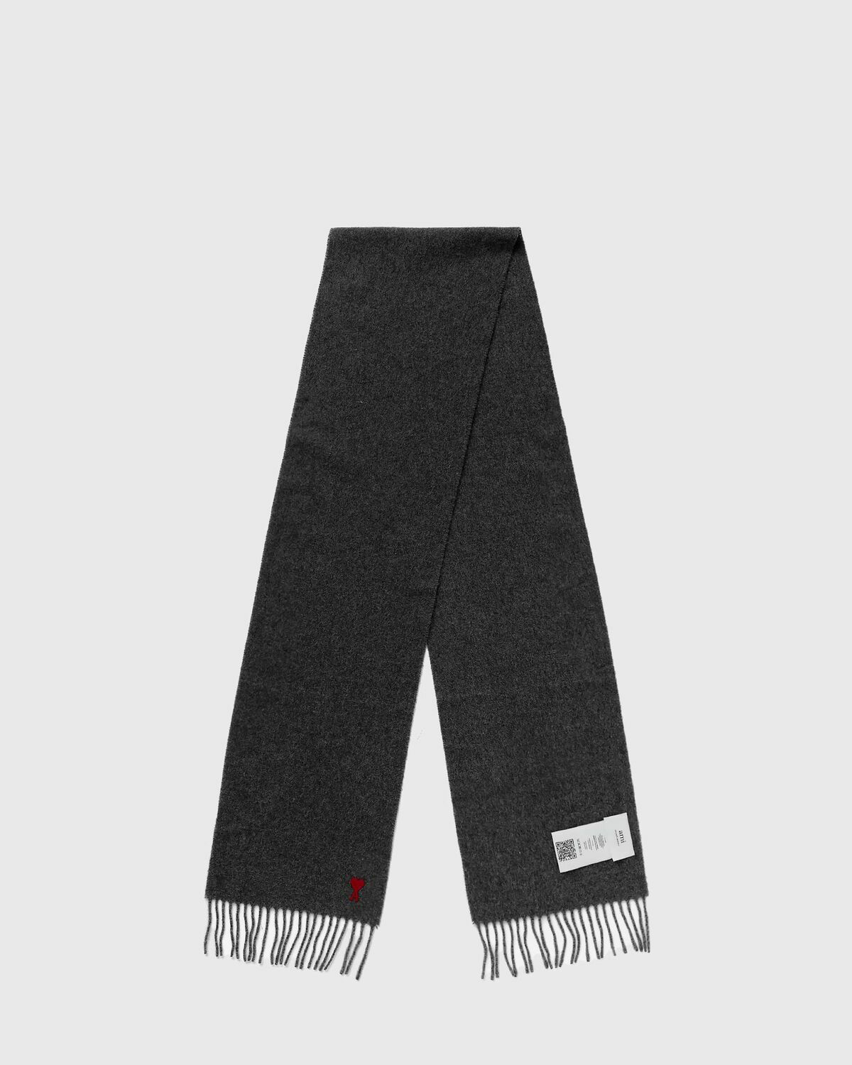 Ami Paris Ami De Coeur Scarf Grey Scarves AMI