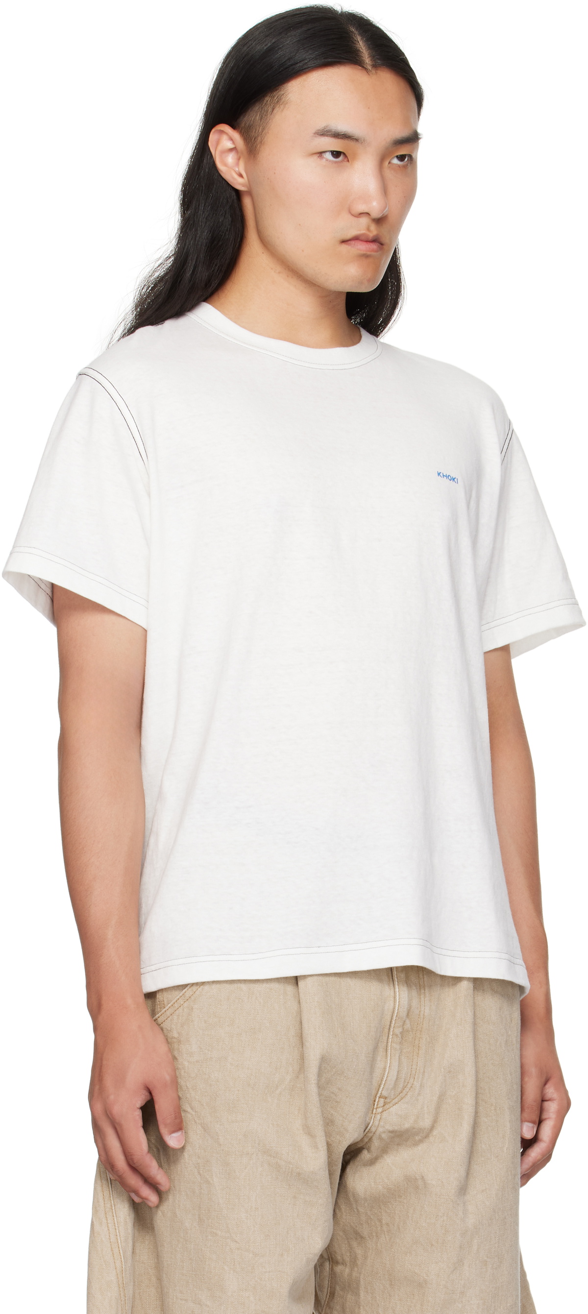 Khoki White Printed T-shirt KHOKI