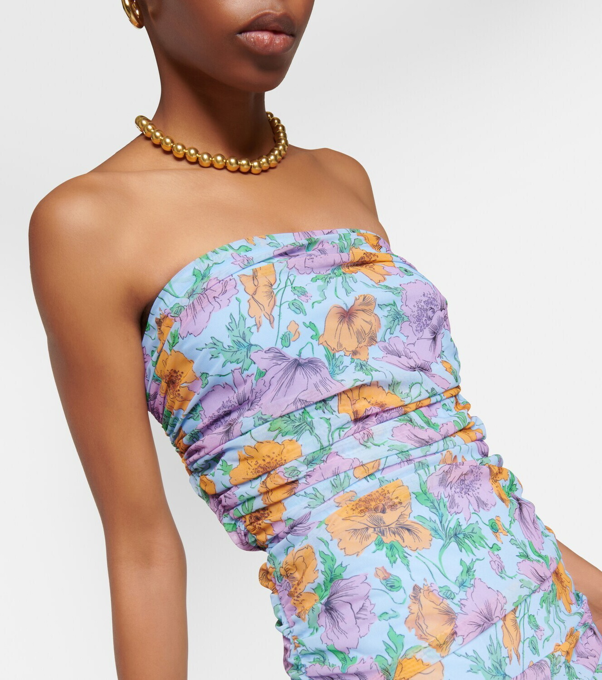 Veronica Beard Quiana floral ruched midi dress Veronica Beard