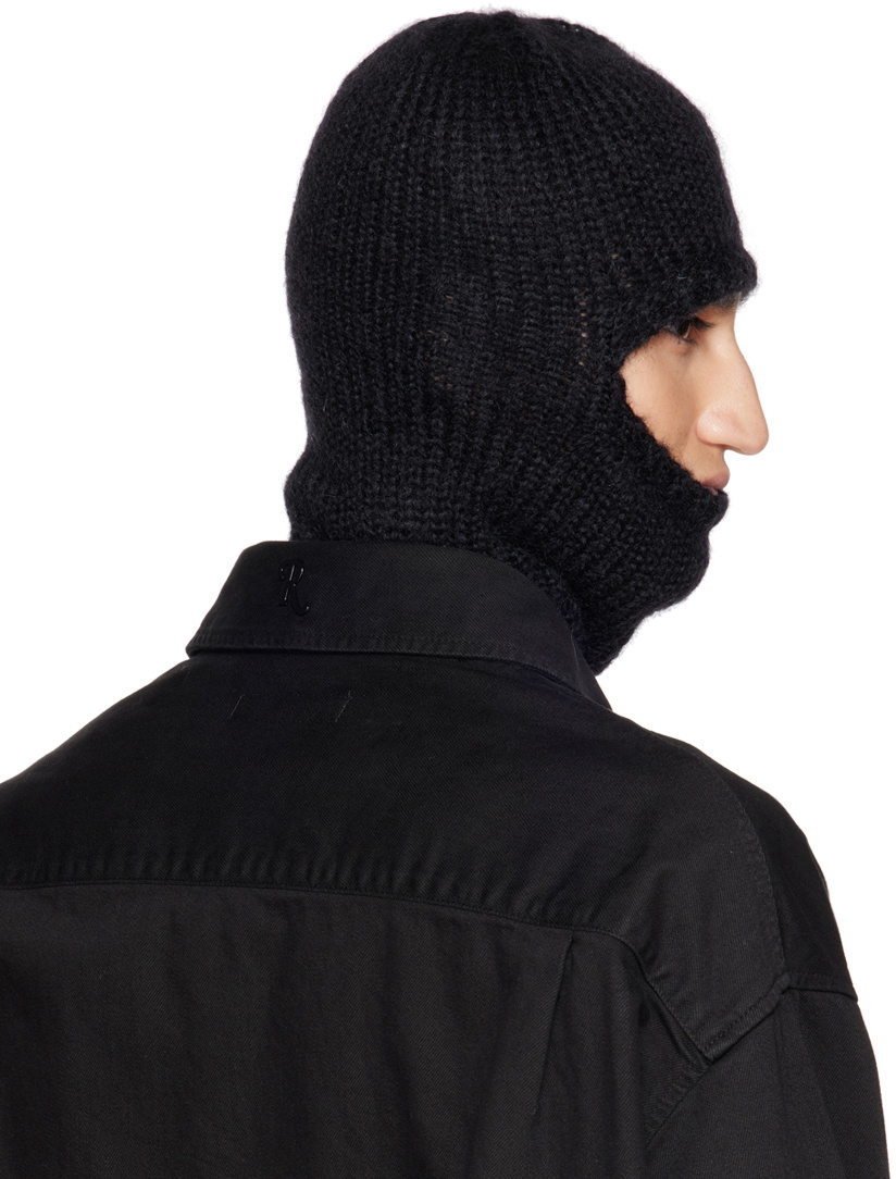 Raf Simons Black Mohair Balaclava Raf Simons