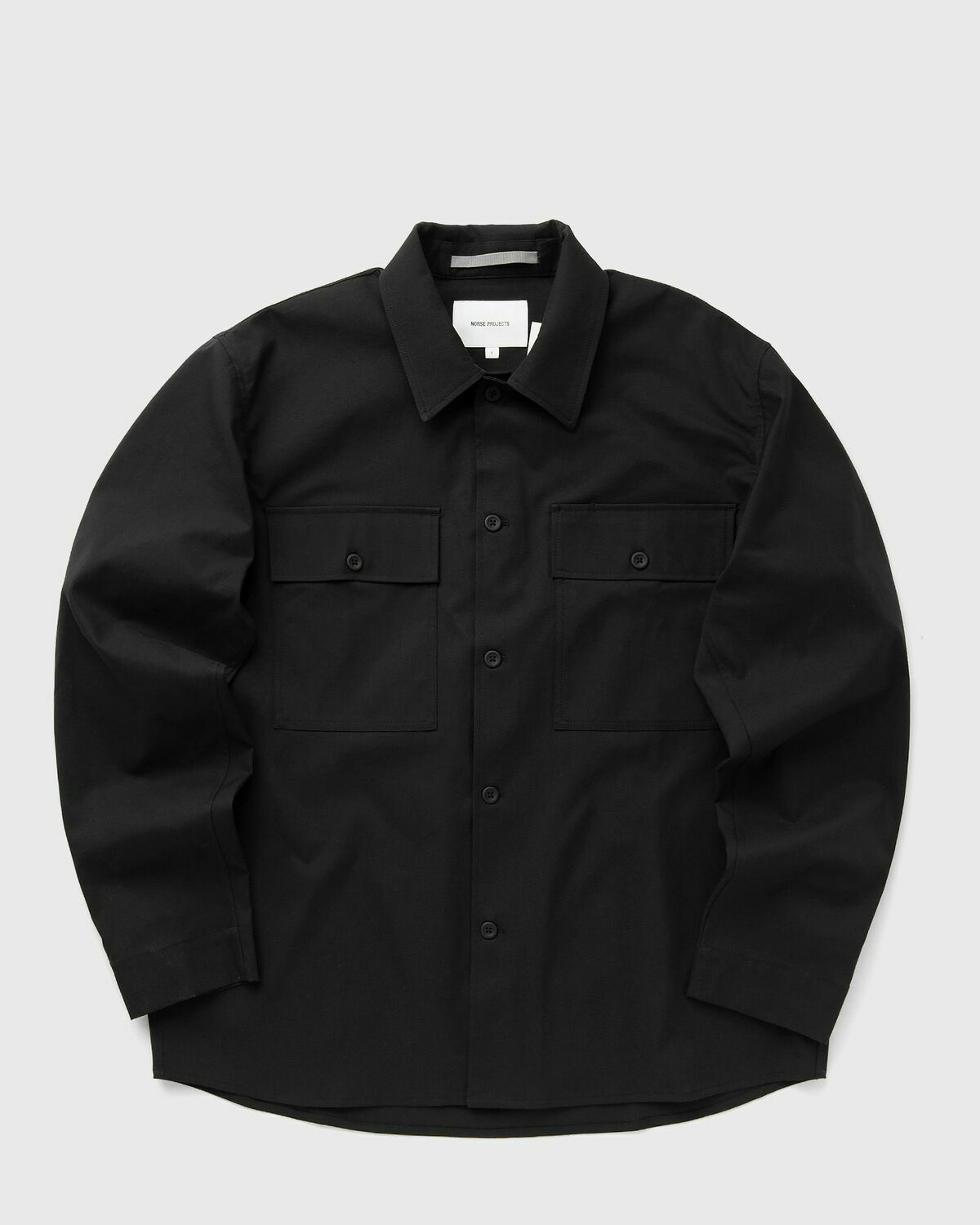 Norse Projects HJALMER SOLOTEX TWILL OVERSHIRT Black Mens College ...