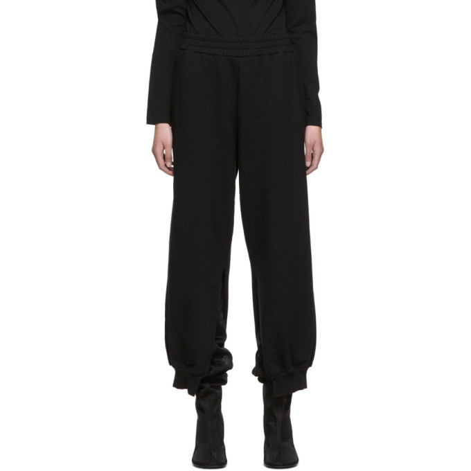 MM6 Maison Margiela SSENSE Exclusive Black Split Lounge Pants MM6 ...