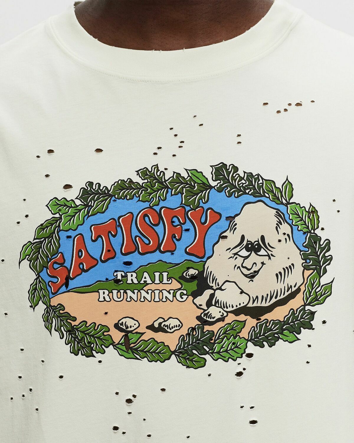 Satisfy Running Moth Tech T Shirt White - Mens - Shortsleeves Satisfy