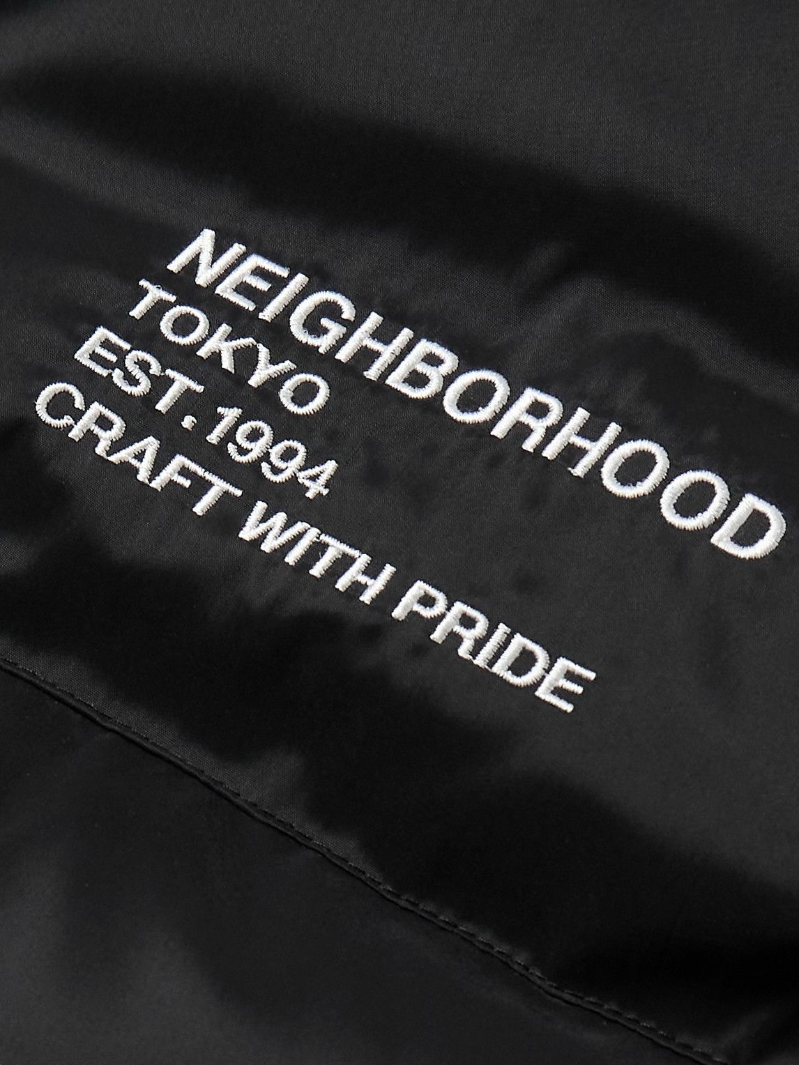 Neighborhood - Logo-Embroidered Quilted Shell Down Gilet - Black ...