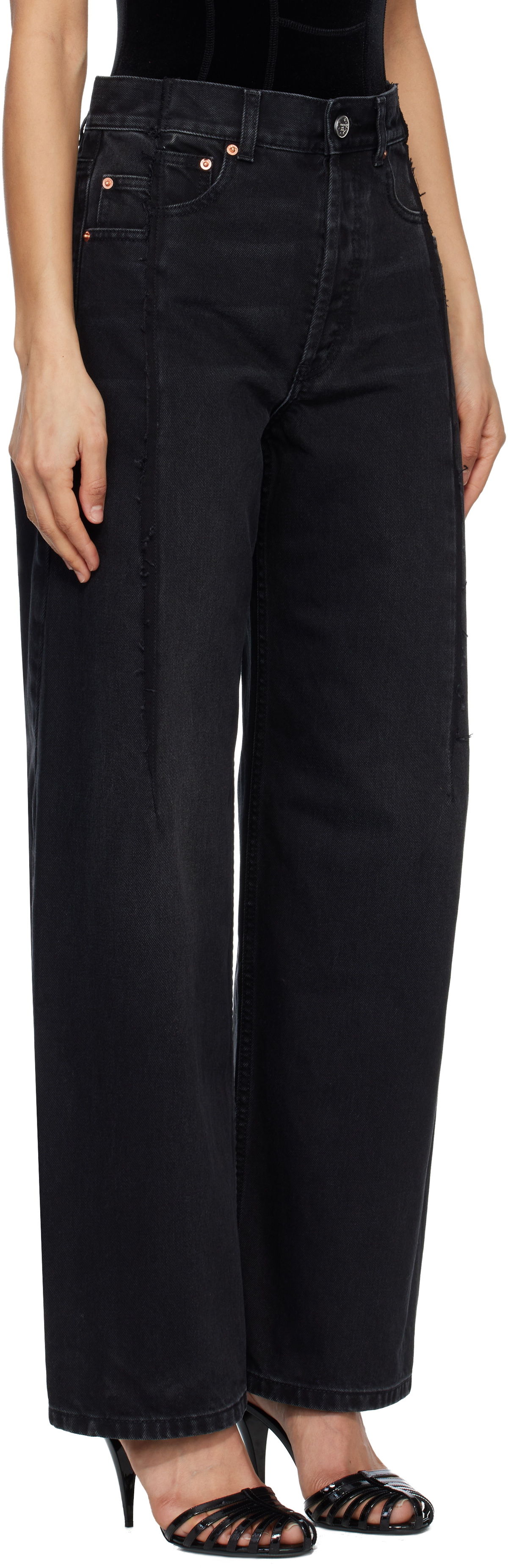 VETEMENTS Black Cut Jeans Vetements