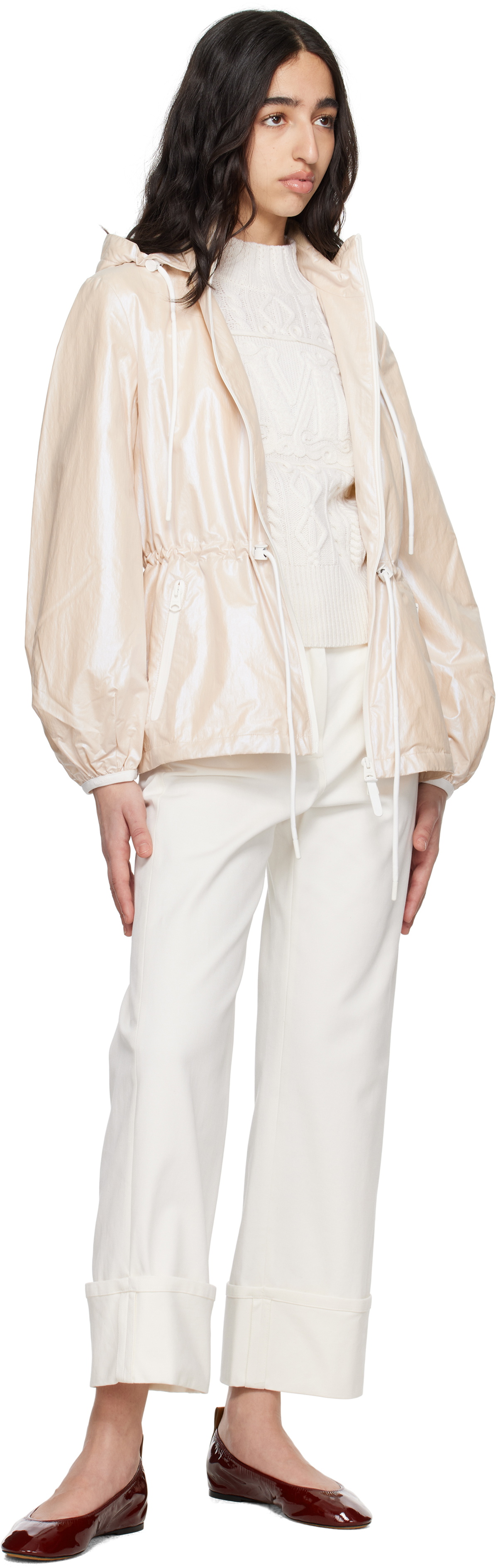 MACKAGE Off-White Isha Balloon Sleeve Rain Jacket Mackage