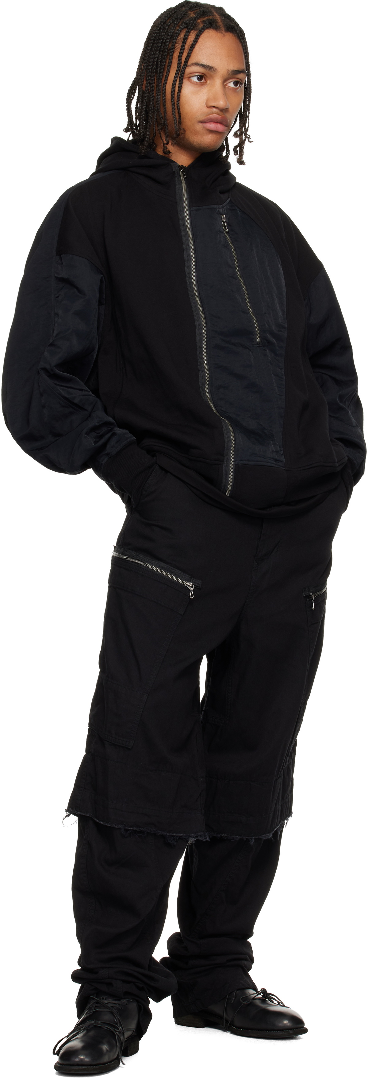 Julius Black Rust Graft Cargo Pants Julius