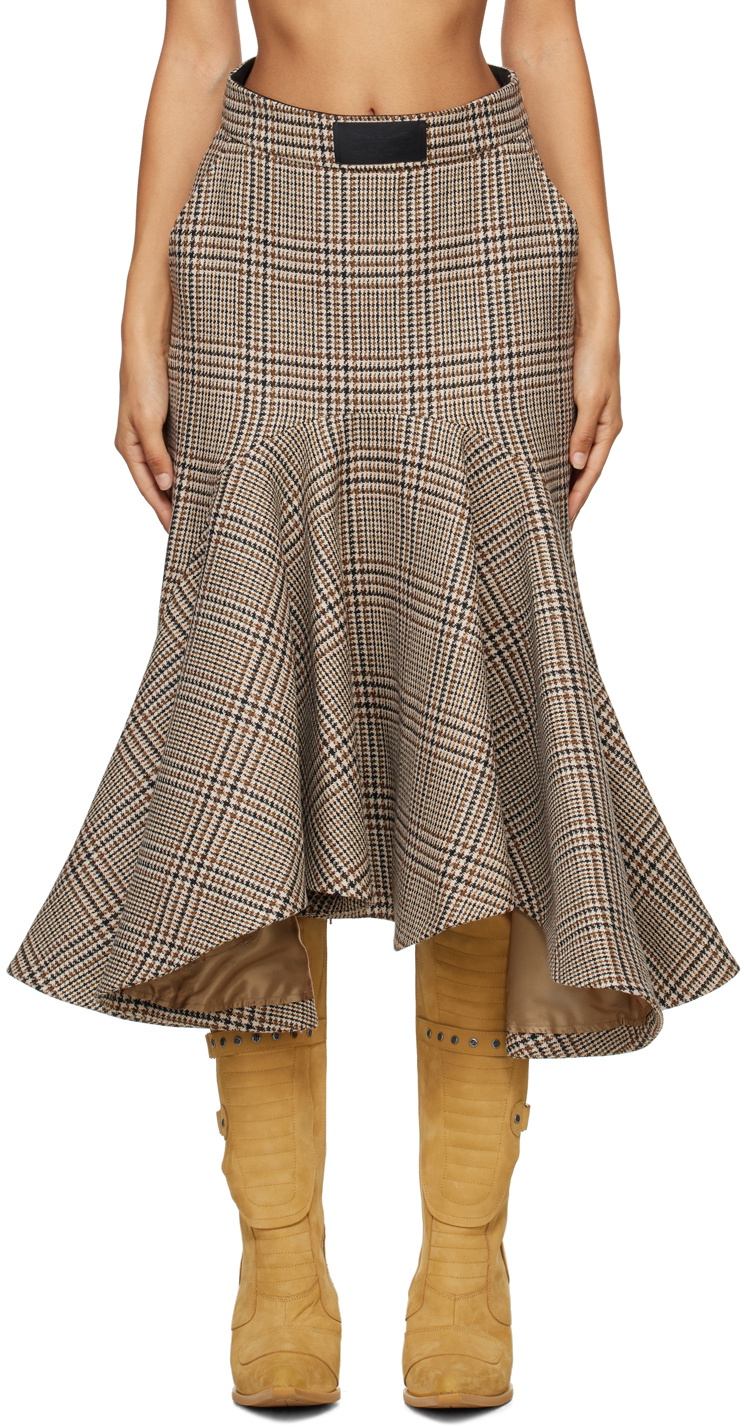 VETEMENTS Beigh Godet Midi Skirt Vetements