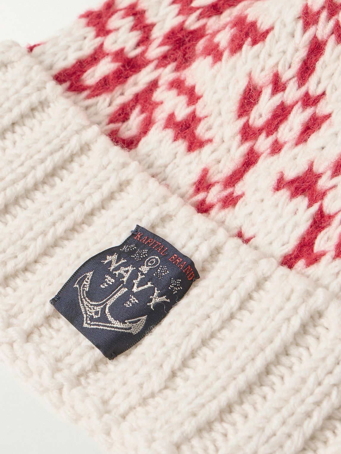 KAPITAL - Logo-Appliquéd Pompom-Detailed Wool-Blend Beanie KAPITAL