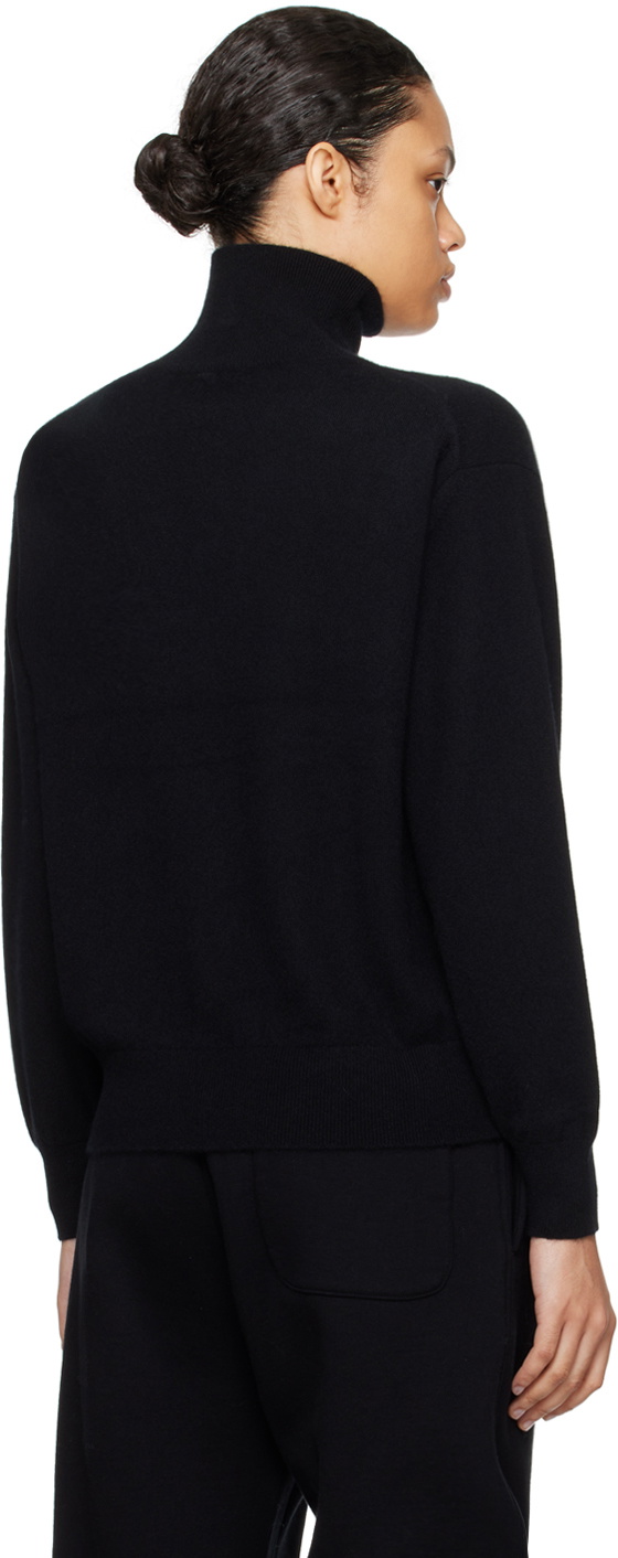 AURALEE Black Rib Turtleneck Auralee