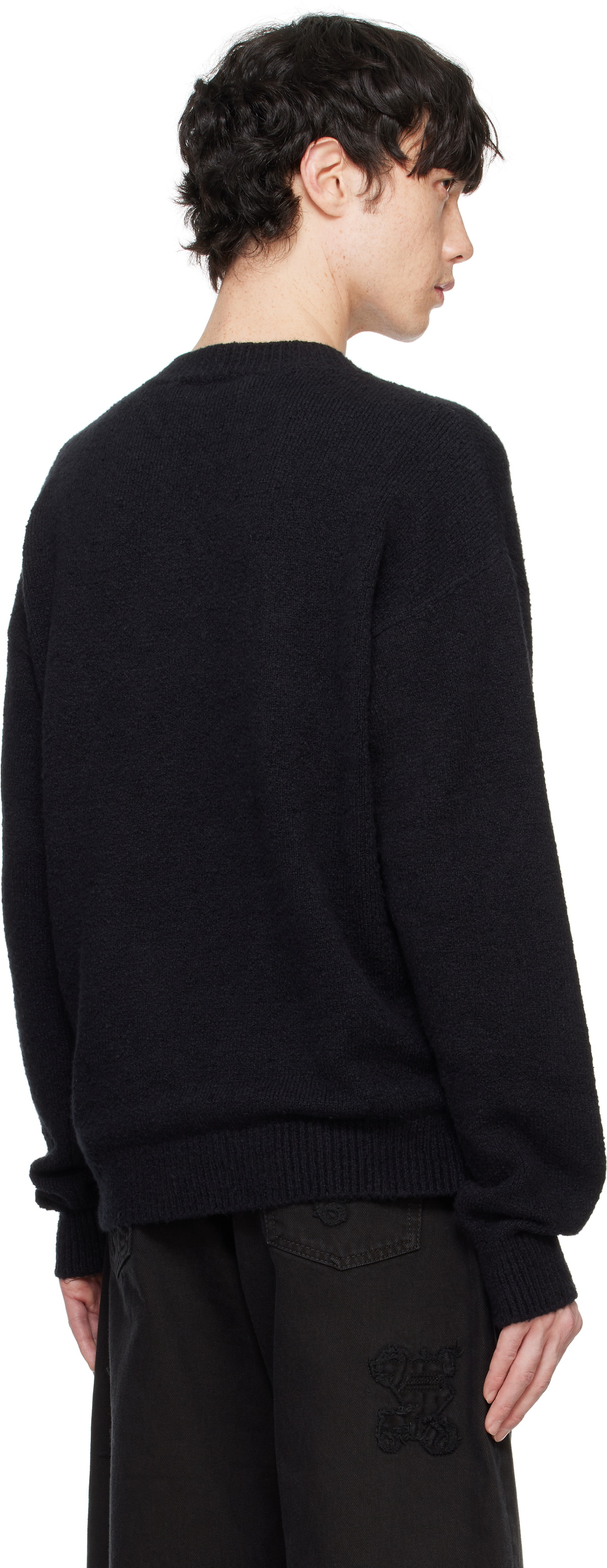 Palm Angels Black Monogram Sweater Palm Angels