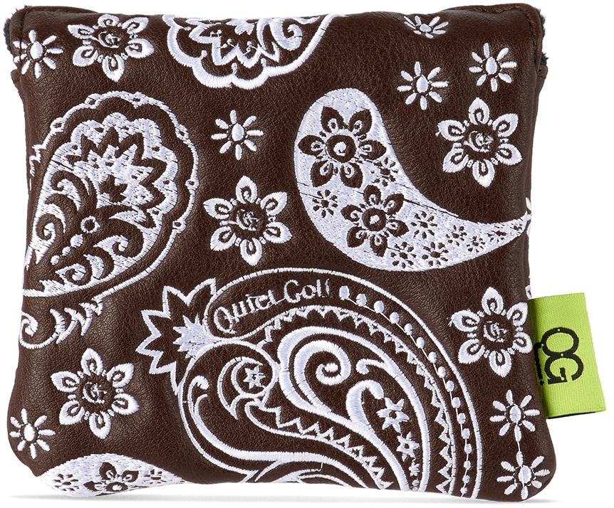 Quiet Golf Brown Paisley Mallet Putter Cover