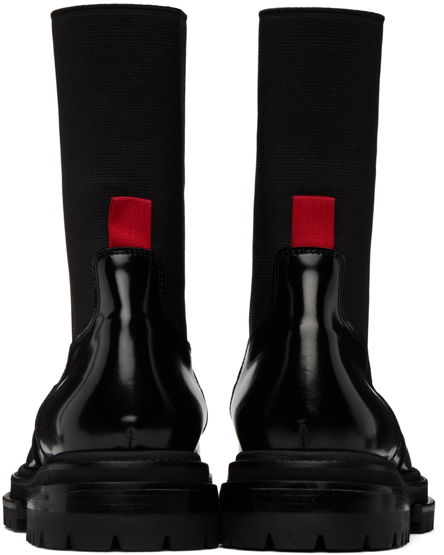 424 Black Low Chelsea Boots 424