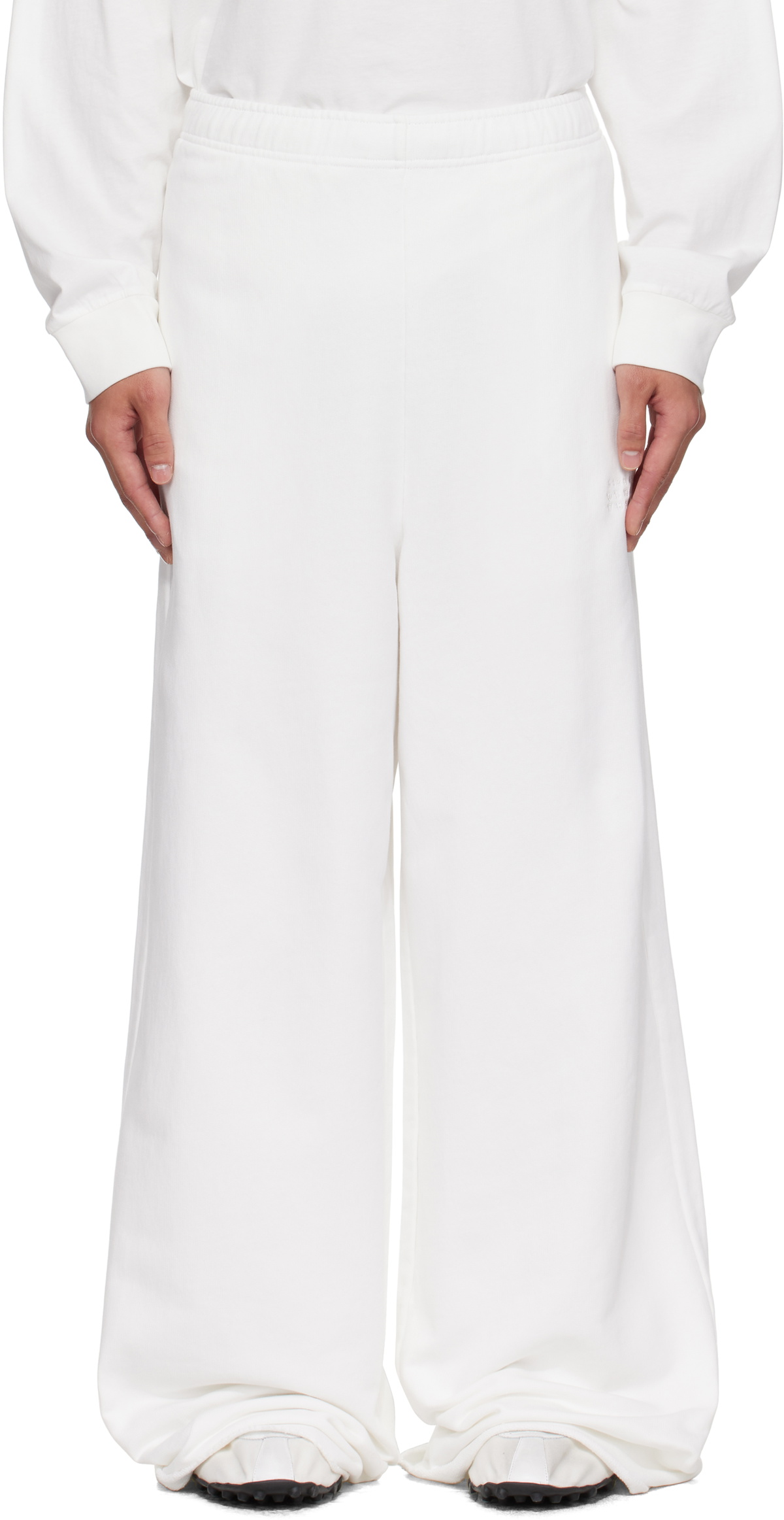 MM6 Maison Margiela White Drawstring Sweatpants MM6 Maison Margiela