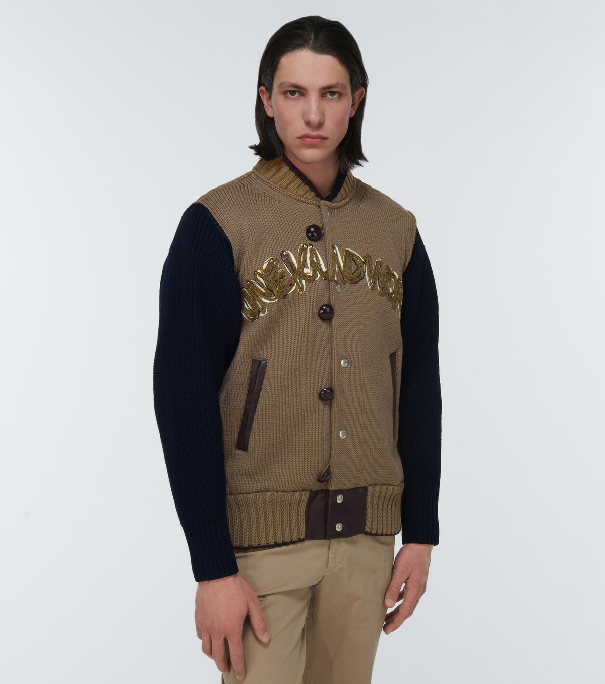 Sacai - x Eric Haze Code varsity jacket Sacai