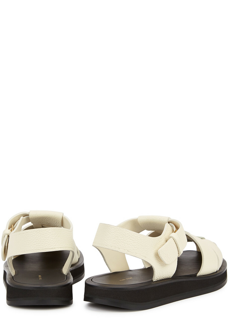 The Row Fisherman Leather Sandals Ivory The Row