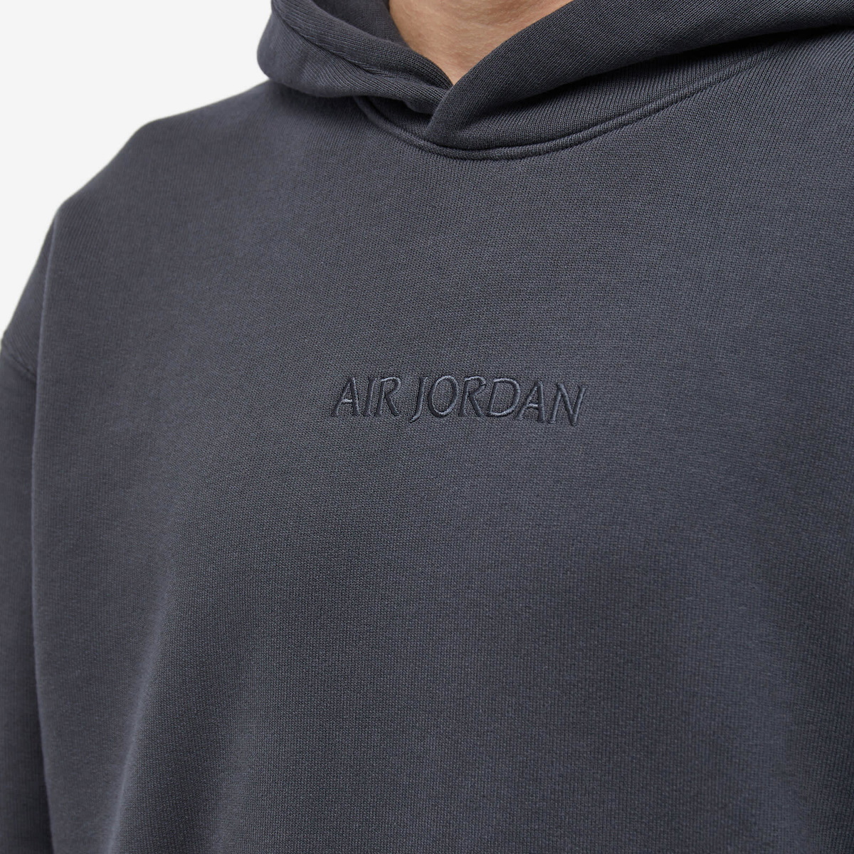 Air Jordan Men's Wordmark Fleece Hoodie in Off Noir Nike Jordan Brand