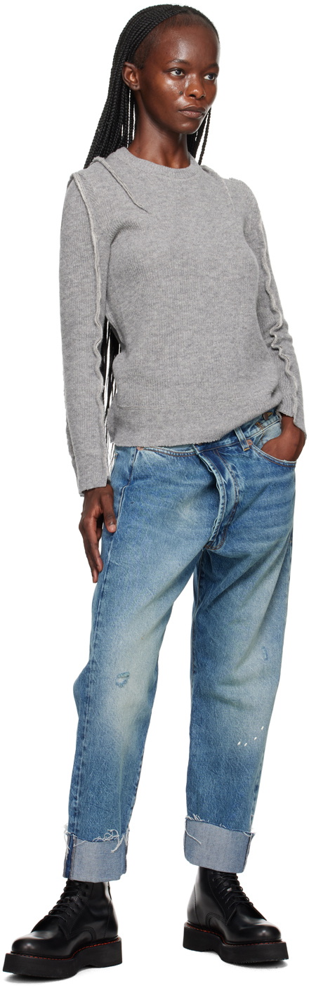 R13 Blue Crossover Jeans R13