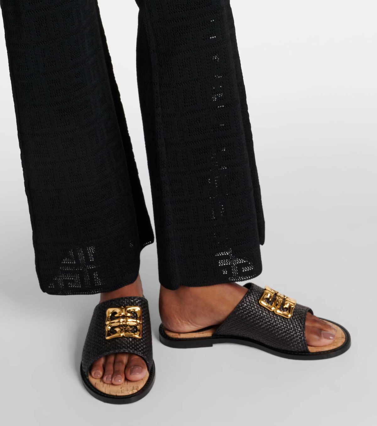 Givenchy 4G Liquid raffia slides Givenchy