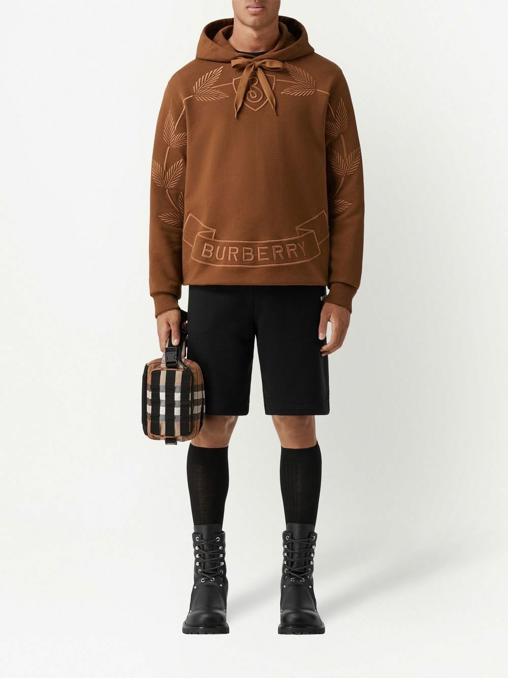 BURBERRY - Logo Cotton Hoodie Burberry