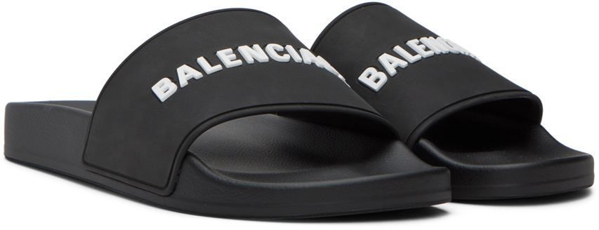 Balenciaga Black Pool Slides Balenciaga