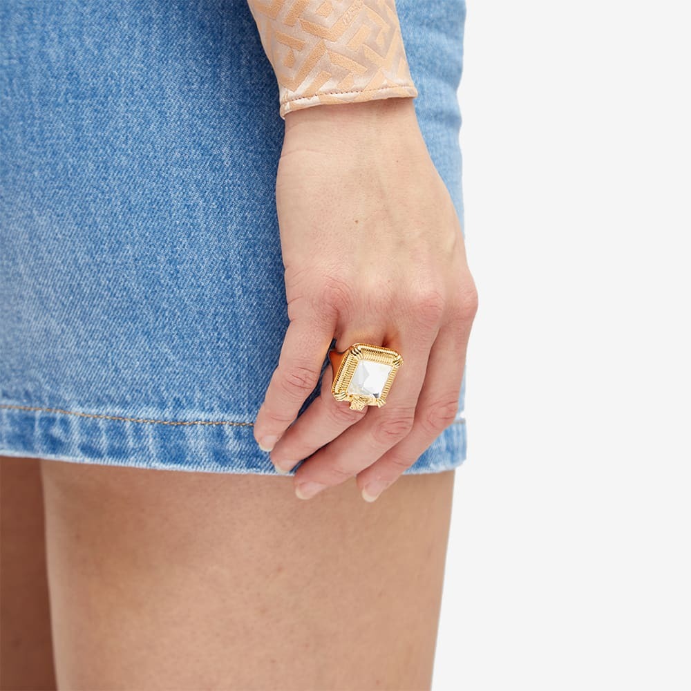 Versace Women's Crystal Ring in Gold Versace